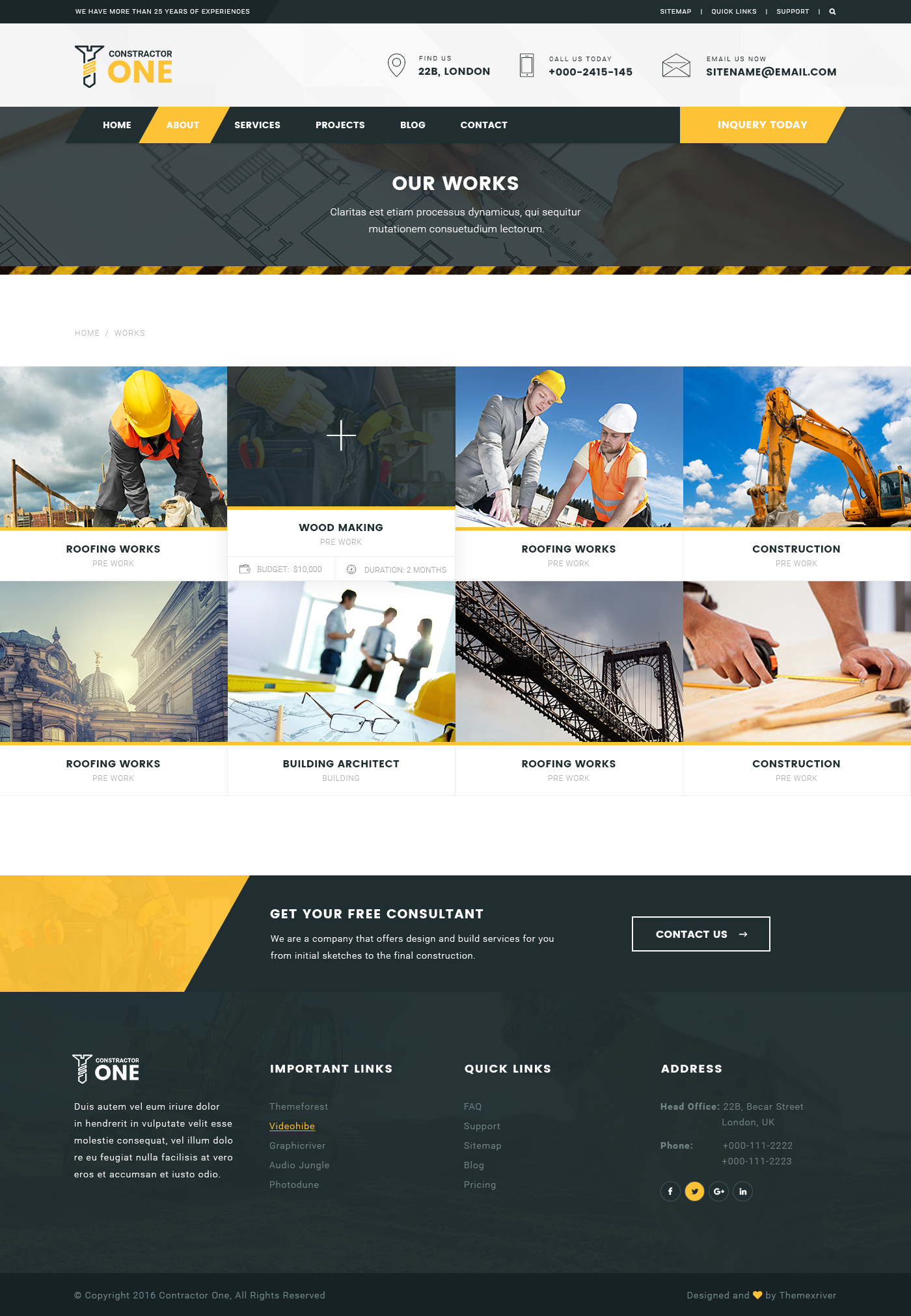 Constructor One – Construction PSD Template by themexriver | ThemeForest